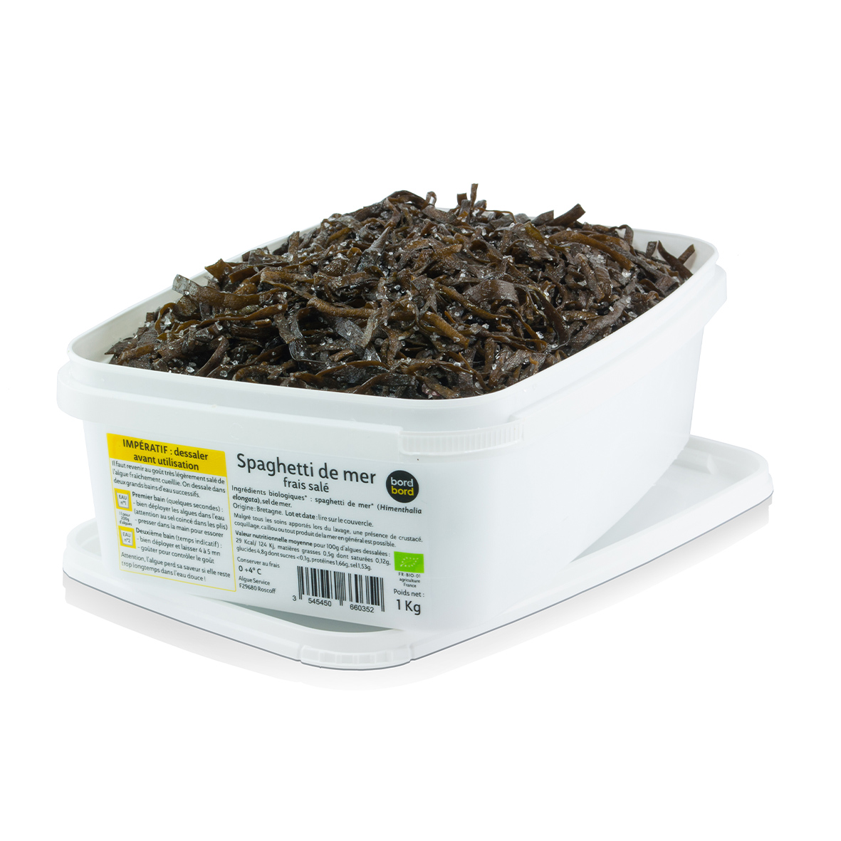 Algue Spaghetti de mer BIO “frais salé“ 1kg - Bord à bord Bretagne