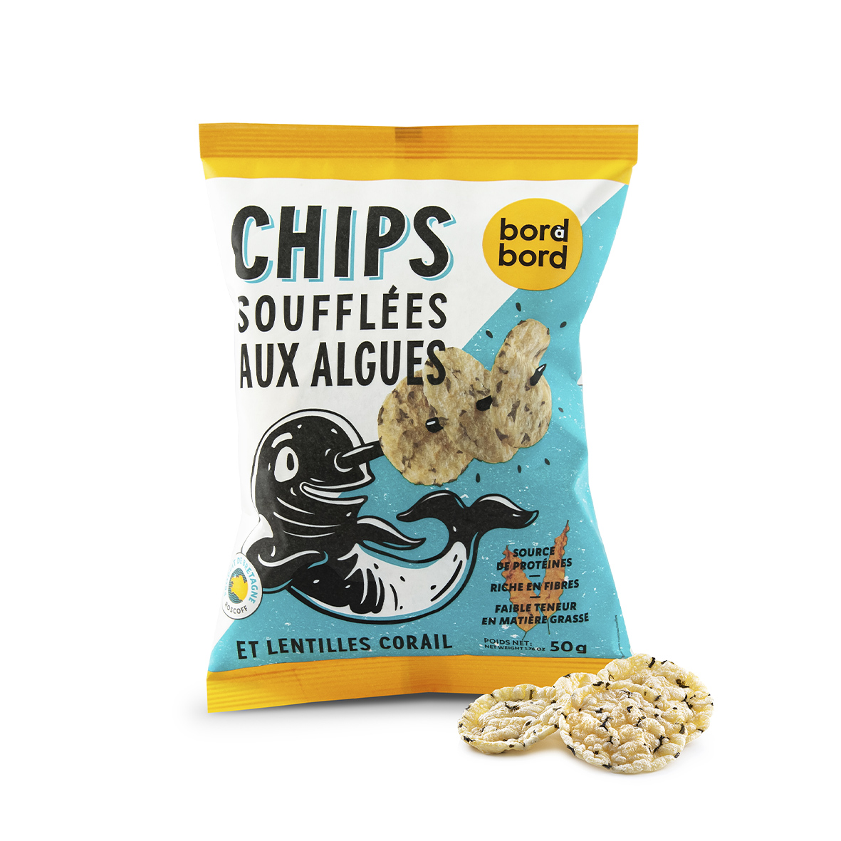 Chips soufflées aux algues et lentilles - l'apéritif - bord-a-bord