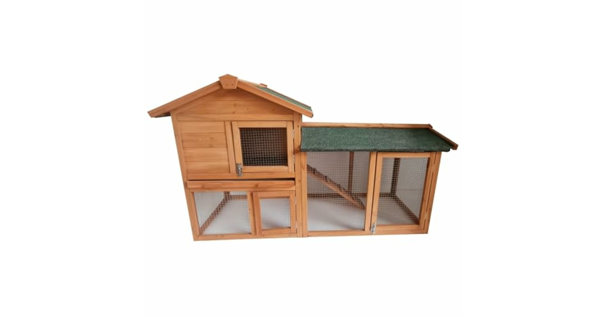 Poulailler WERKA PRO - Poulailler en Bois 147x66x85cm | Plumes & Jardins
