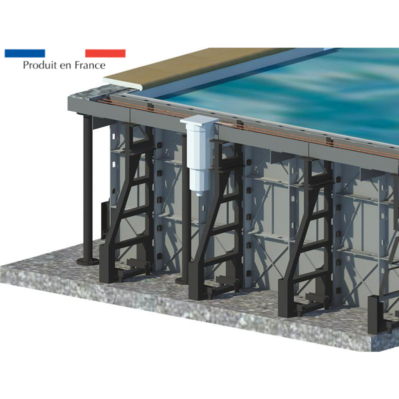 Kit complet piscine enterrée pvc - Largeur 2.50M, à partir de 4.8m de ...