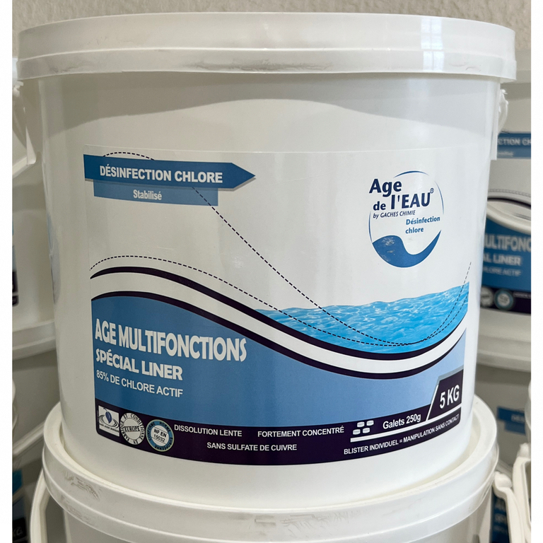 Chlore lent multifonctions gamme AGE de l'eau - Gaches Chimie