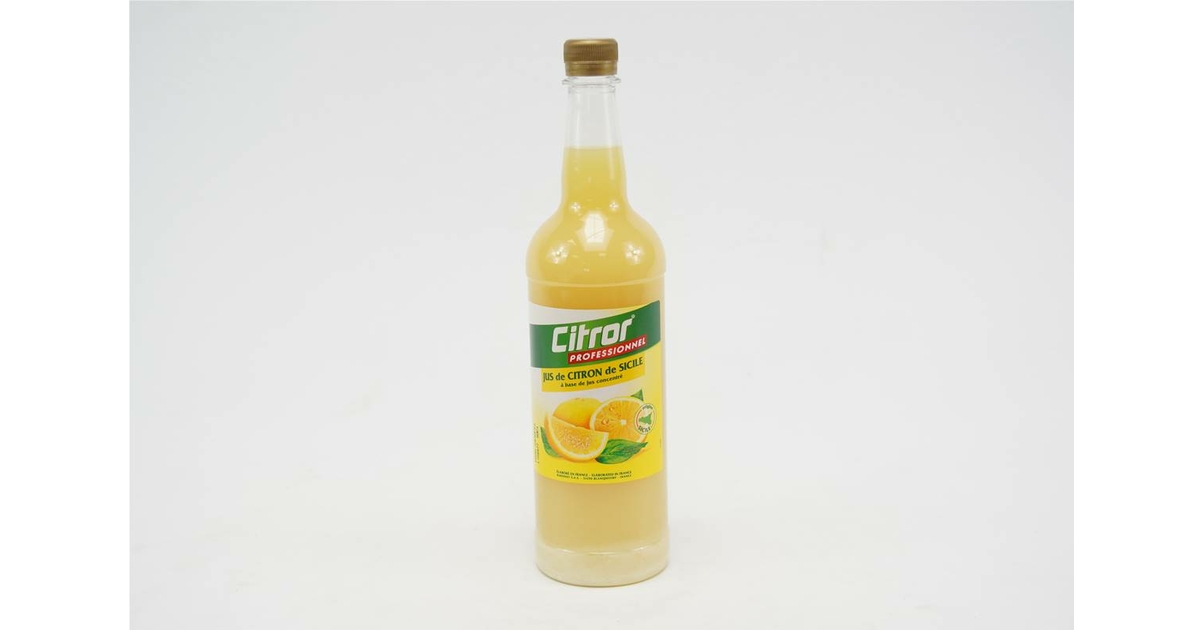 Citror jus citron jaune de Sicile bouteille d'1 litre - Épicerie ...