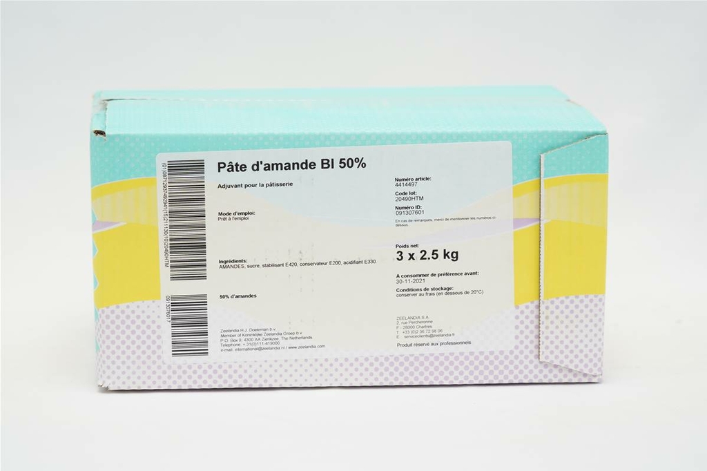 Pâte d'amande blanche extra 50% en carton de 7,5kg - Épicerie/Produits ...