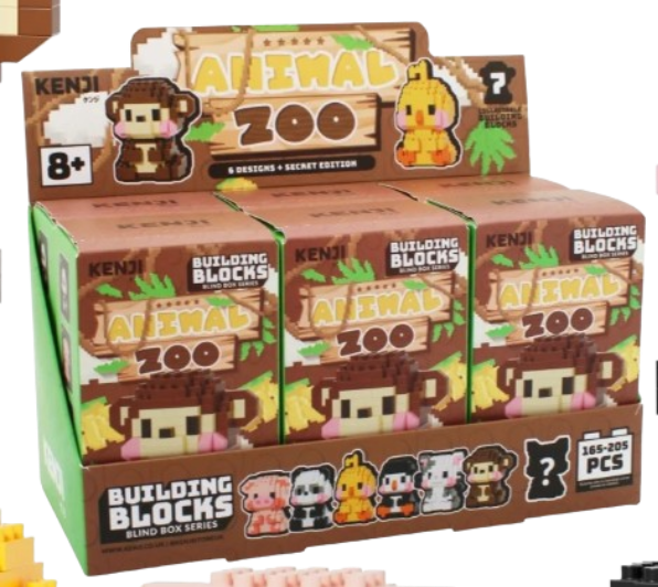 Kawaii Box Display De 6 Blind Box Animal Zoo Building Blocks - Blind ...