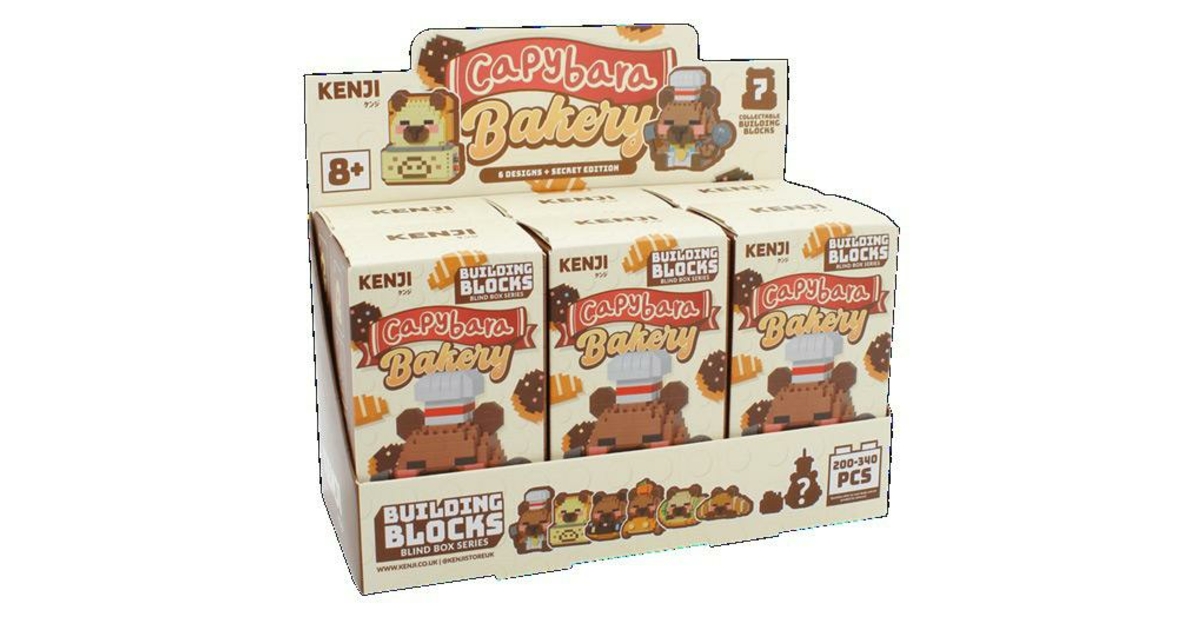 Kawaii Box Display De 6 Blind Box Capybara Bakery Building Blocks ...