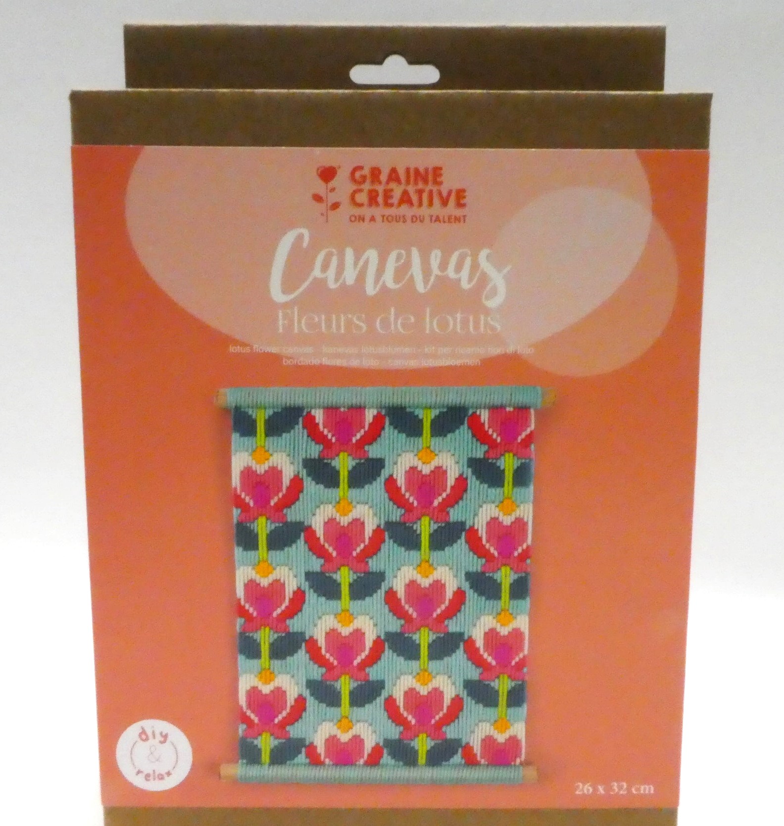 Kit Canevas "Fleurs de Lotus" GRAINE CREATIVE - Donnez vie à vos créations avec passion et talent