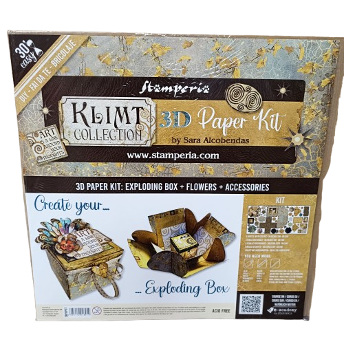 Kit 3D Boîte Explosion Stamperia "Klimt Collection"