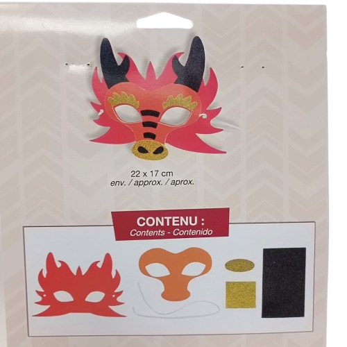 Kit masque dragon mousse EVA DIY 22 x 17 cm
