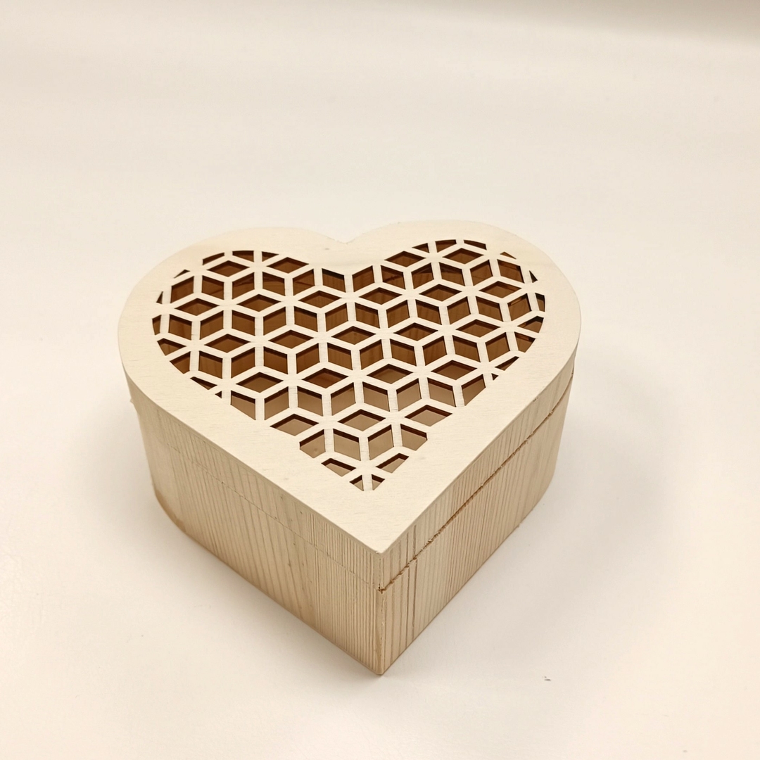 Boîte Cœur en Bois 15 cm - SUJETS BOIS - kit-creation