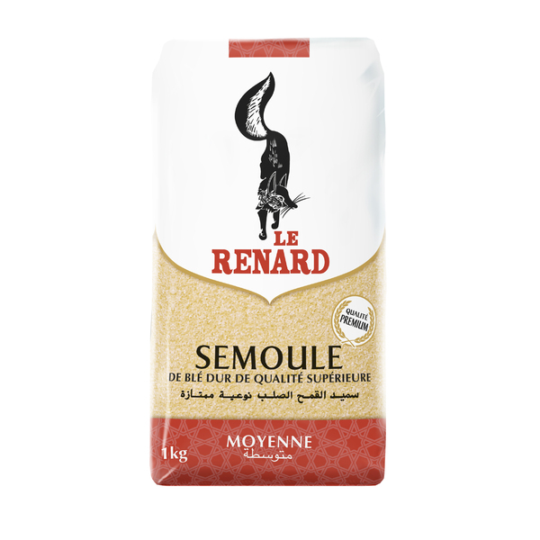 Semoule blé moyenne 1 kg Renard - Qualité Supérieure et Saveur Incomparable