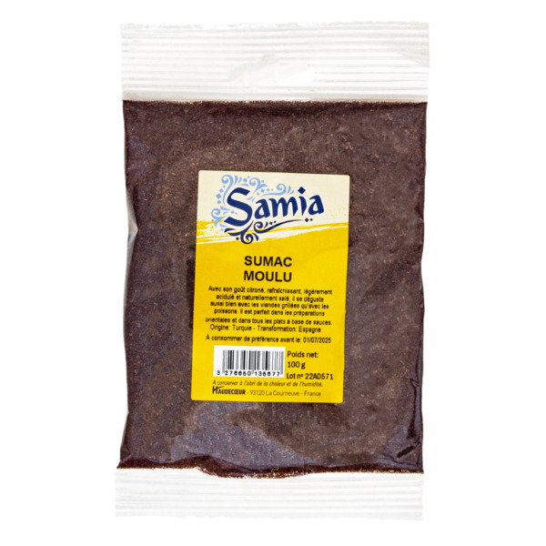 Sumac moulu 100 g Samia - EPICES - chateau-rouge-exotique