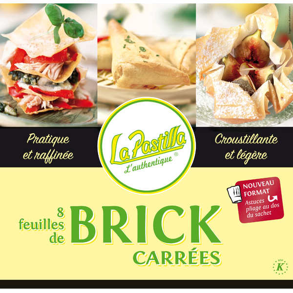 Feuilles de brick carrées 128 g La Pastilla - FEUILLE DE BRICK ...