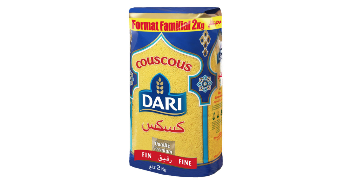 Le meilleur couscous du marché : Couscous fin 2 kg savoureux Dari