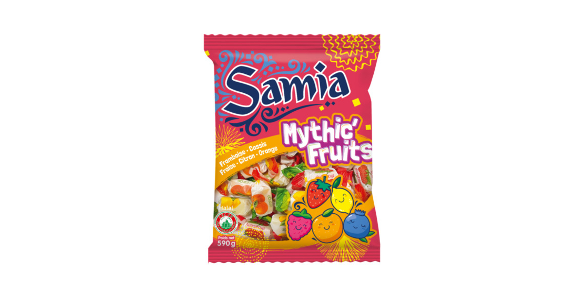 Bonbons tendres aux fruits halal 590 g Samia - BONBON - chateau-rouge ...