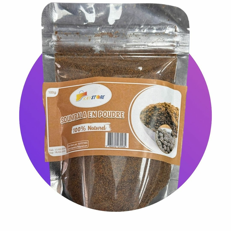 Soumbala en Poudre 100g - Épice naturelle pour des saveurs africaines