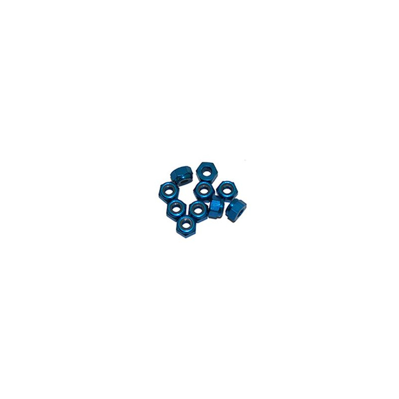 ULTIMATE - Ecrous 3mm Bleu (x10) - UR1502-A
