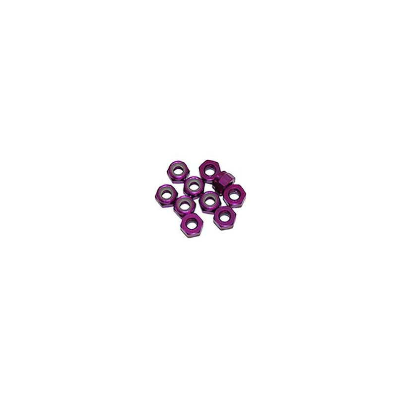 ULTIMATE - Ecrous 3mm Violet (x10) - UR1502-P