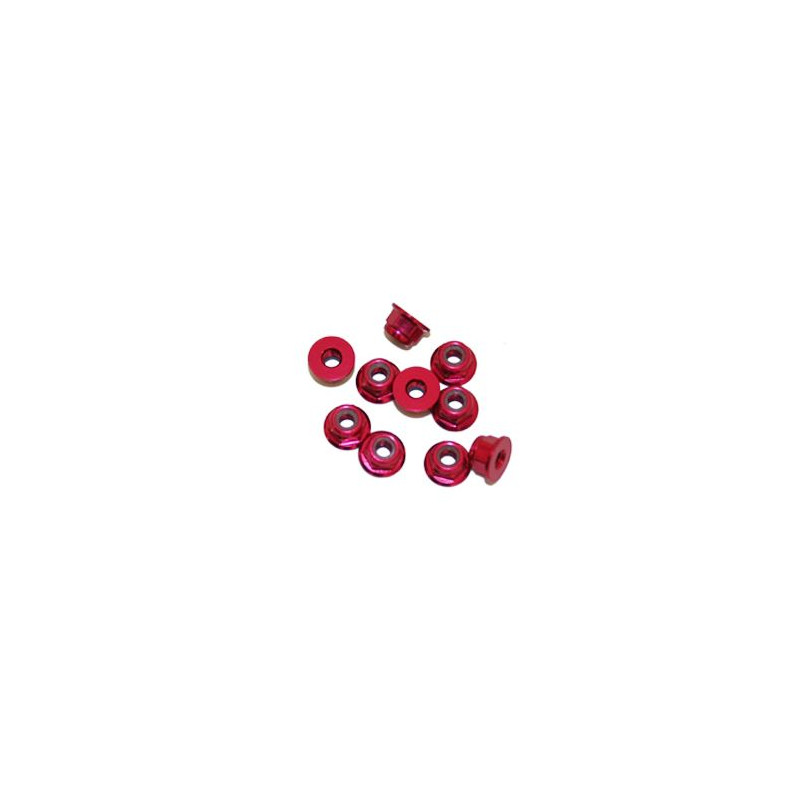 ULTIMATE - Ecrous épaulé 3mm Rouge (x10) - UR1503-R