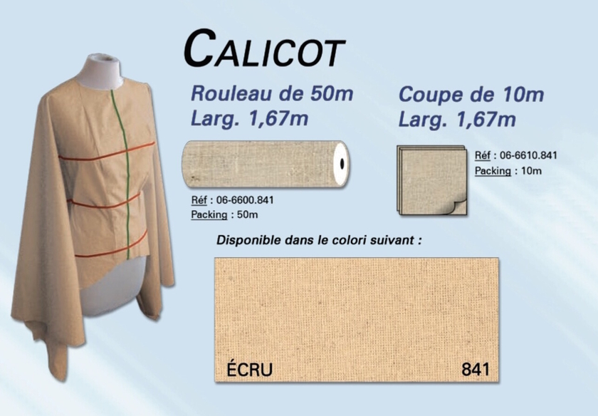 Calicot Ecru Largeur 167 cm (Coupe De 10 Metres) - DOUBLURE - ENTOILAGE ...