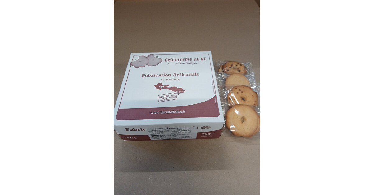 Boite en carton vrac 4 sortes de biscuits (500g) - Boîtes de biscuits ...