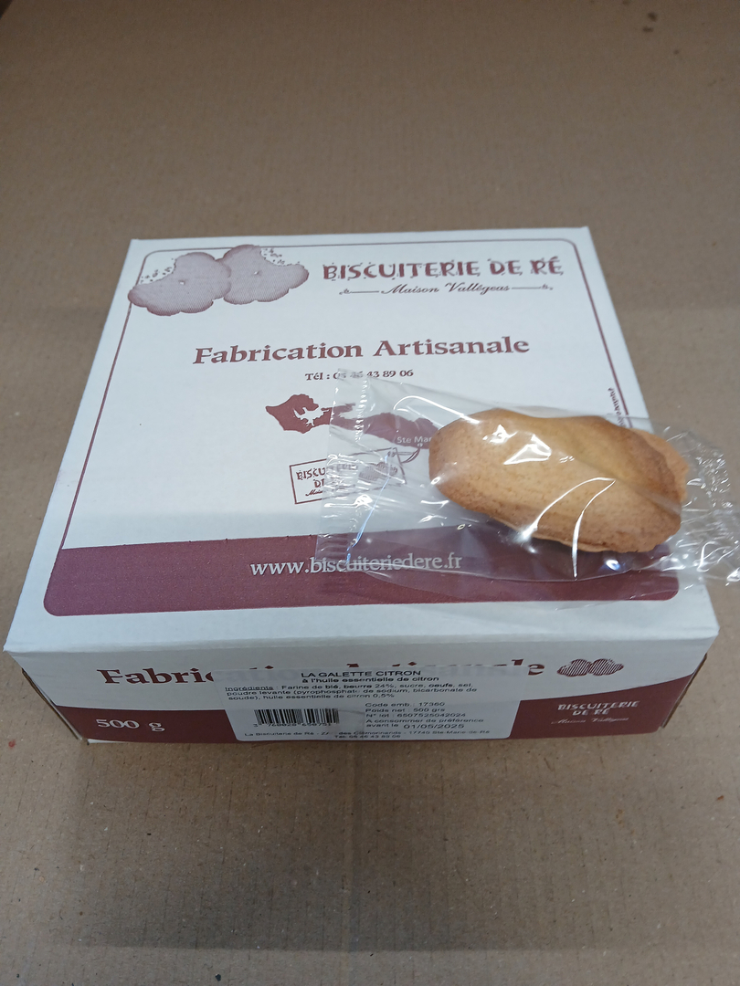 Boite Vrac Galette Citron de la Biscuiterie de ré