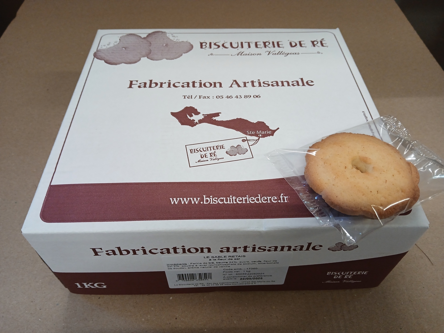 Boite en carton vrac Sablé Rétais (1kg) - Sablés/Le Sablé Rétais - LA ...