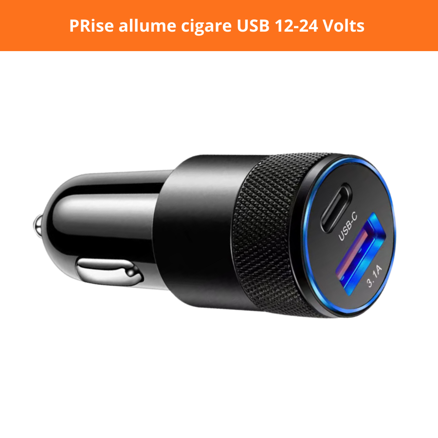 Prise allume cigare usb 12-24 Volts