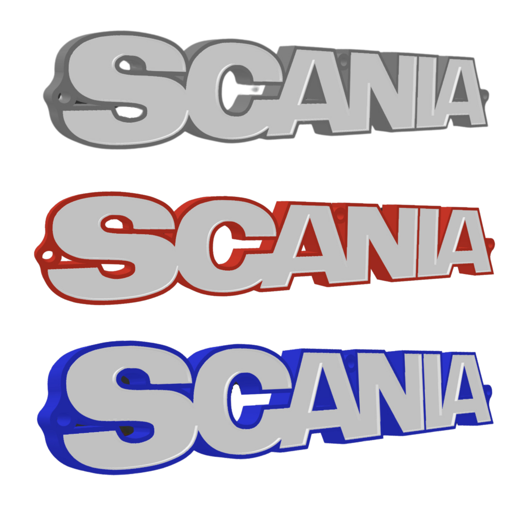 Enseigne SCANIA - Déco camion/Déco pare brise camion - Guihome3d