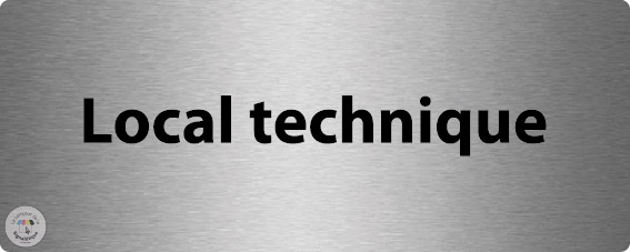 Plaque de porte 200 x 80 mm - Locale technique