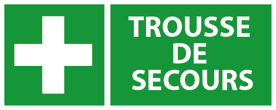 Panneau secours et évacuation 200 x 80 mm - Trousse de secours