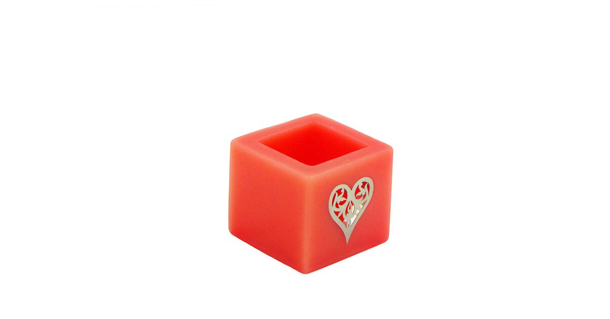 Photophore Cœur Orange - Photophores/En cire - lepetitcormier.com