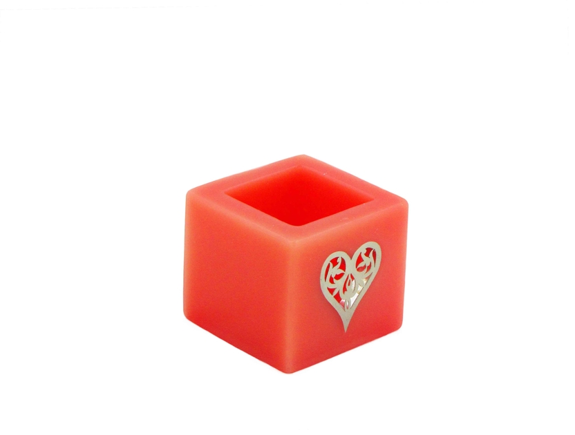 Photophore Cœur Orange - Photophores/En cire - lepetitcormier.com