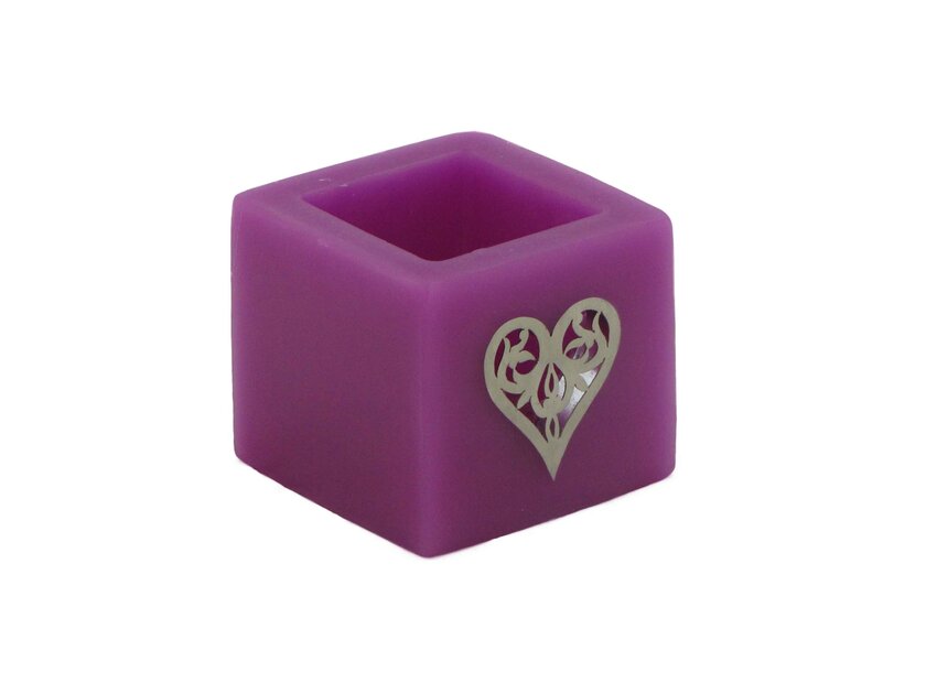 Photophore Cœur Violet - Photophores/En cire - lepetitcormier.com