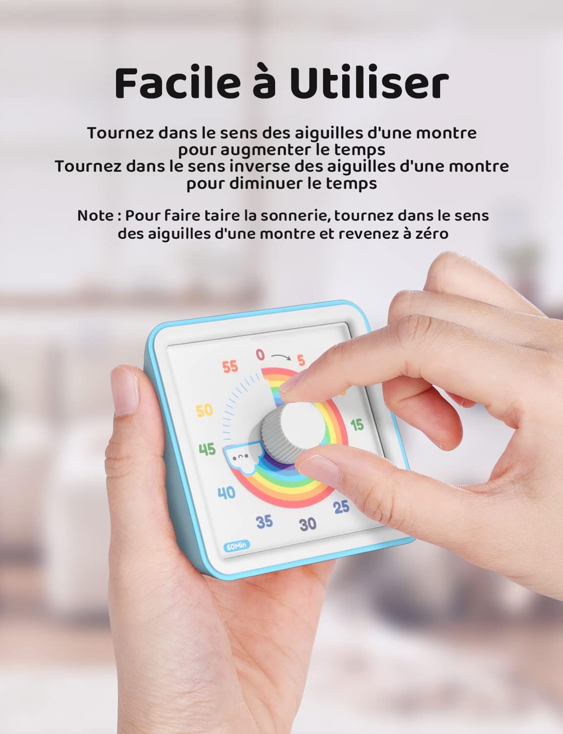 LIORQUE Minuteur Visuel Timer Enfant autiste silencieux
