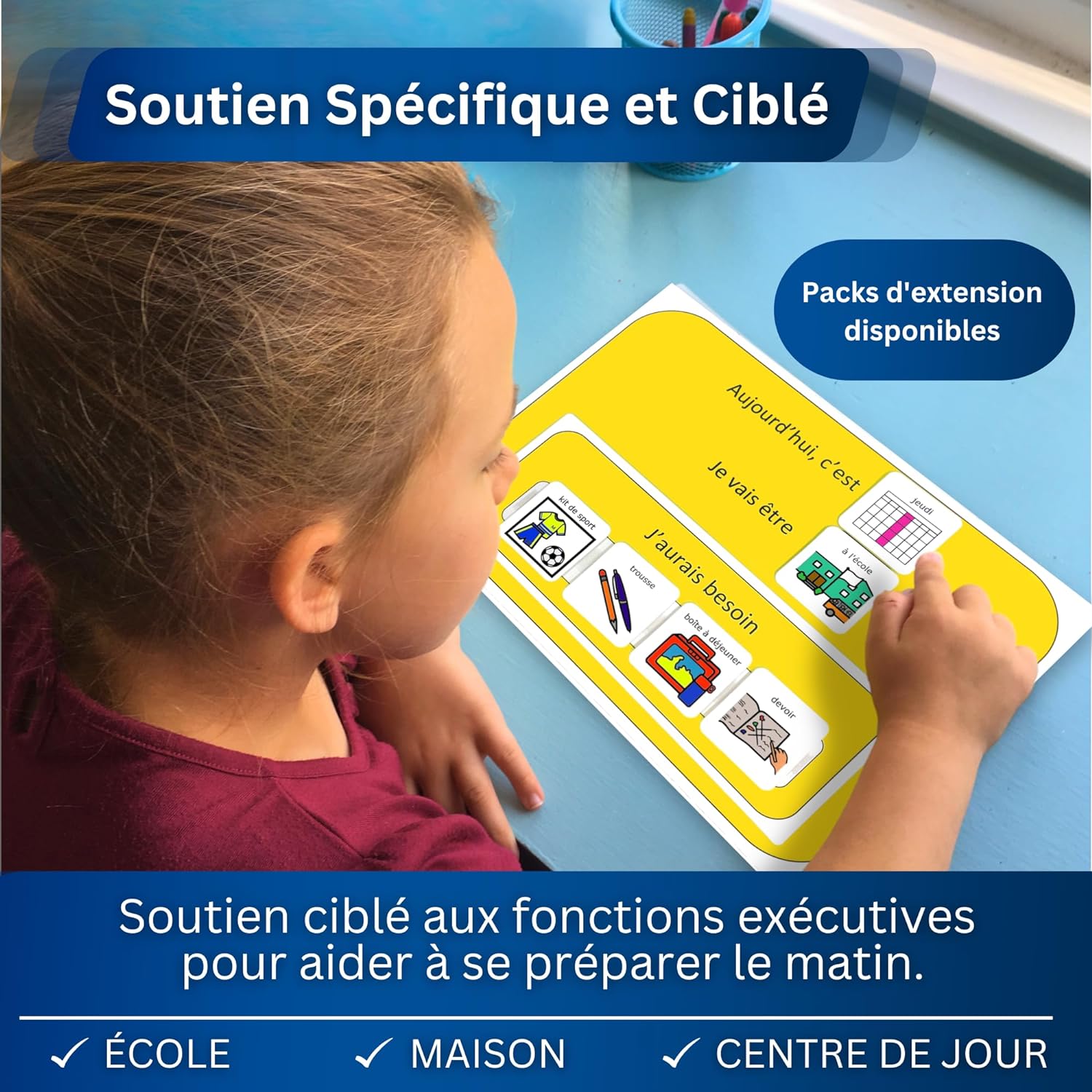 Tableau de routine emploi du temps et calendrier enfant autiste