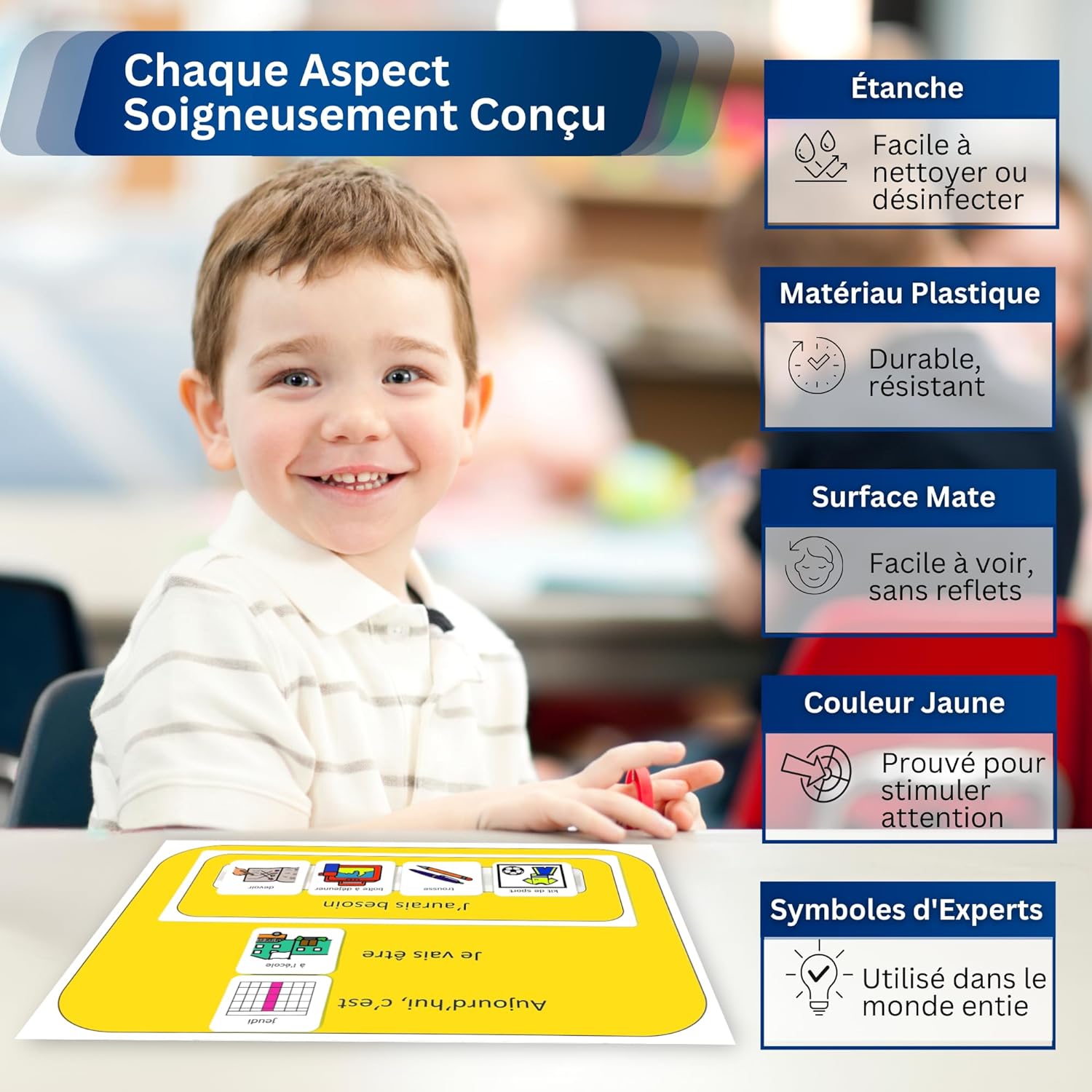 Tableau de routine emploi du temps et calendrier enfant autiste