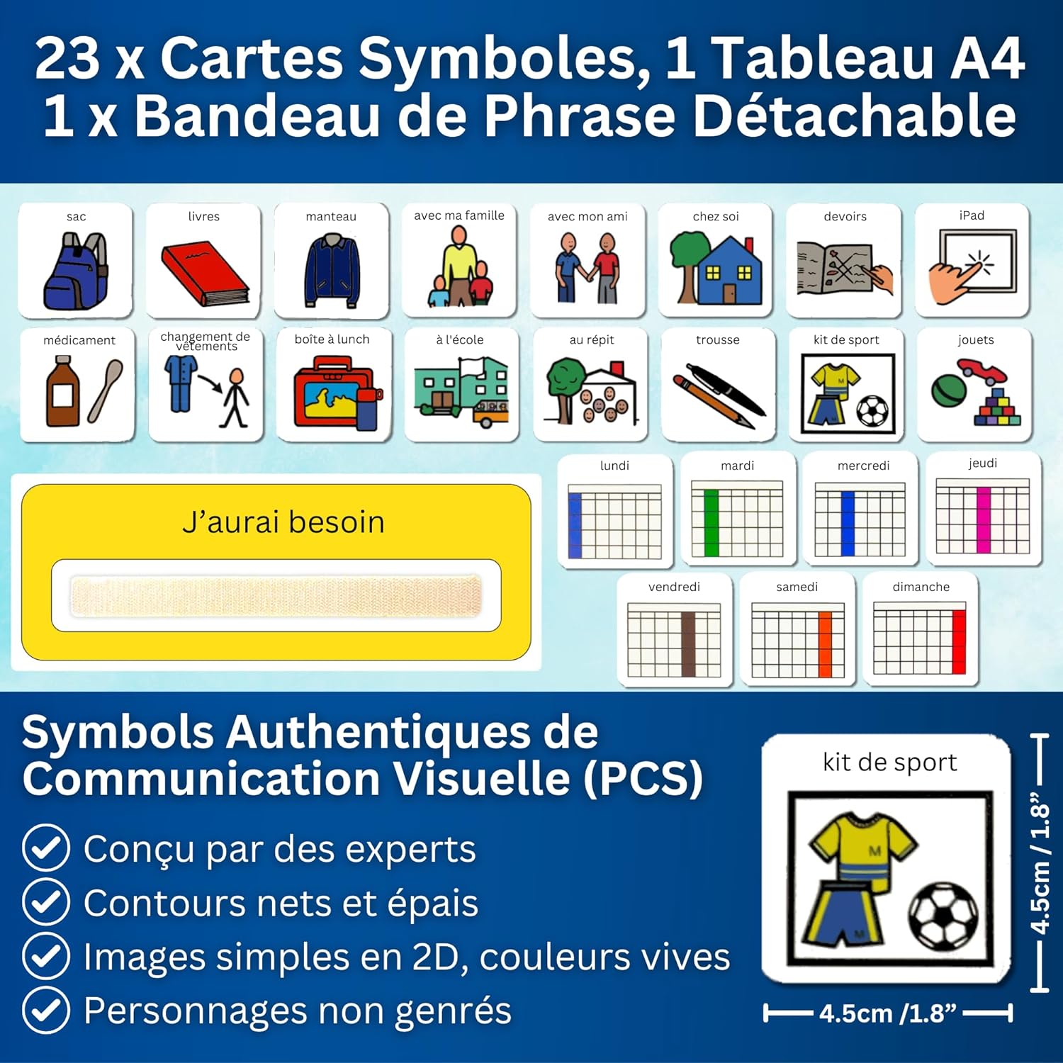 Tableau de routine emploi du temps et calendrier enfant autiste