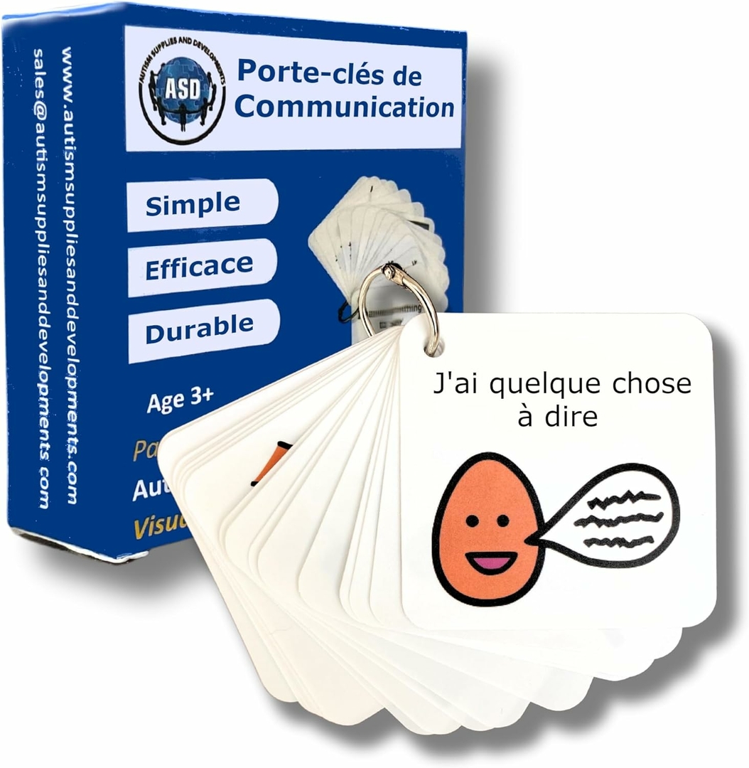 16 Pictogrammes Porte-clés Communication Non Verbale Autisme