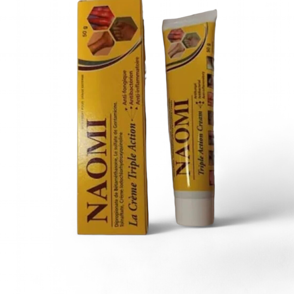 Crème Naomi Triple Action - Élimine champignons, bactéries et inflammations