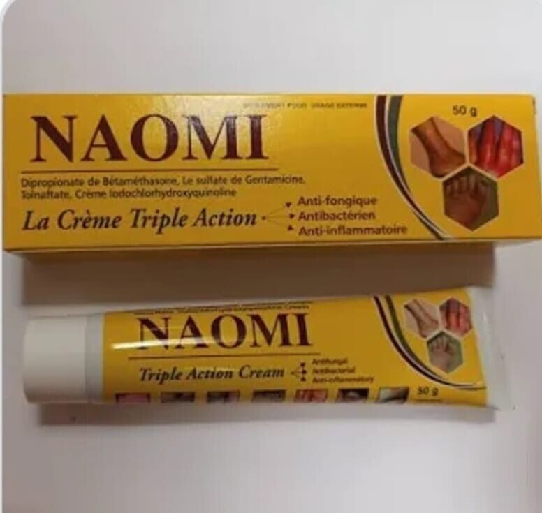 Crème Naomi Triple Action - Élimine champignons, bactéries et inflammations