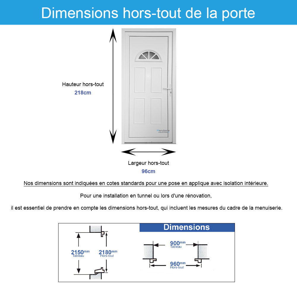Porte d'entrée ACIER ABSCISSE EVO - BELM - H 215 x 90 cm|MI