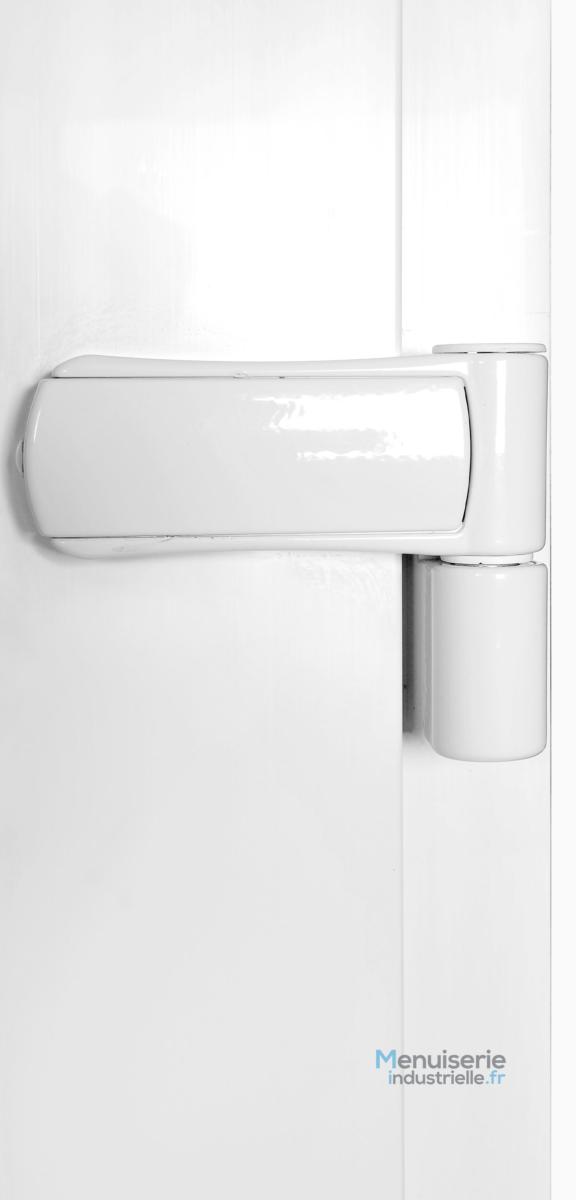 Porte de service 2 vantaux tierce PVC semi-vitrée 205×140 cm