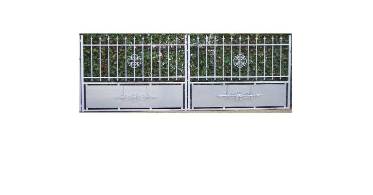 Portillon fer galvanisé 1 battant 'SERENA' Ht.140 x Lg.100cm