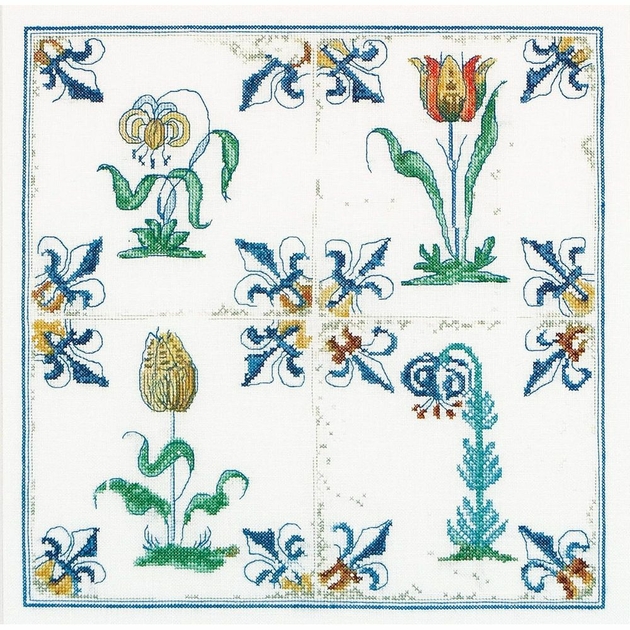 Thea Gouverneur 485 lin Carreaux Anciennes Fleurs