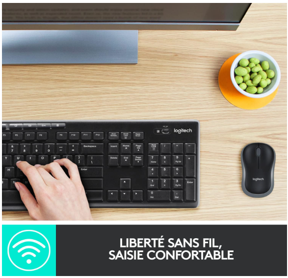 Pack clavier et souris sans fil Logitech MK270 - Compact