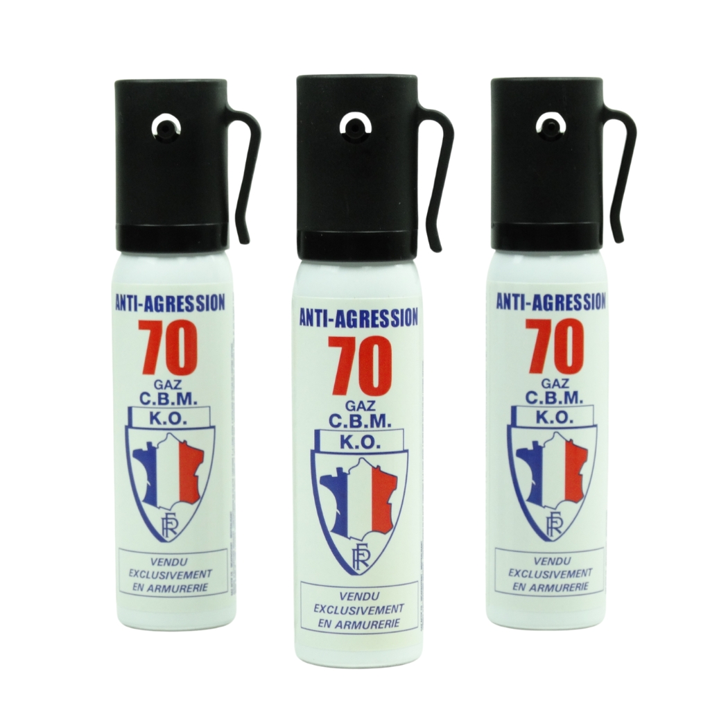 Bombe Lacrymogène Gel poivre & Gaz CS 100% légal | Livraison 48h