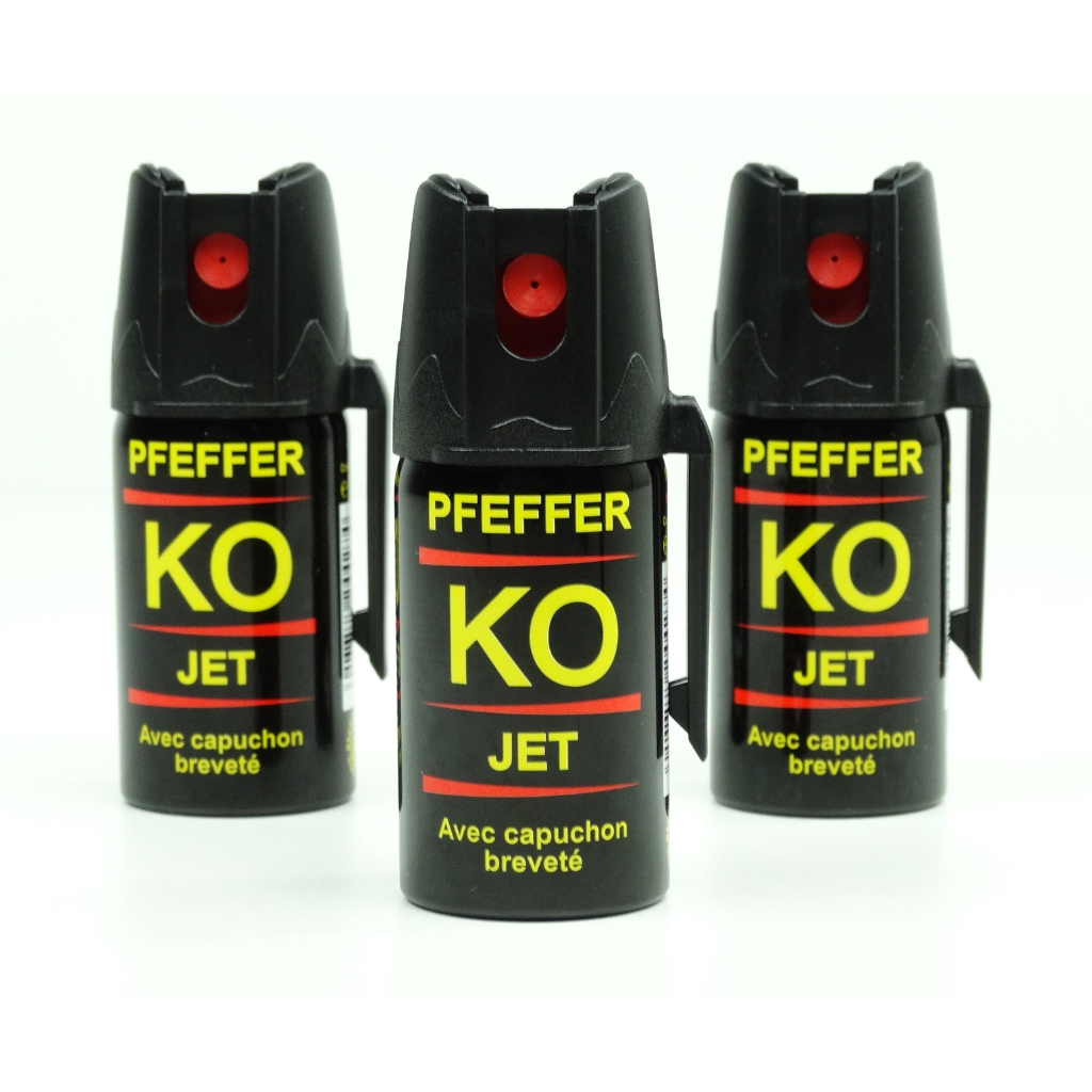 Pack 3 Sprays puissants anti-agression gel poivre 40 ml