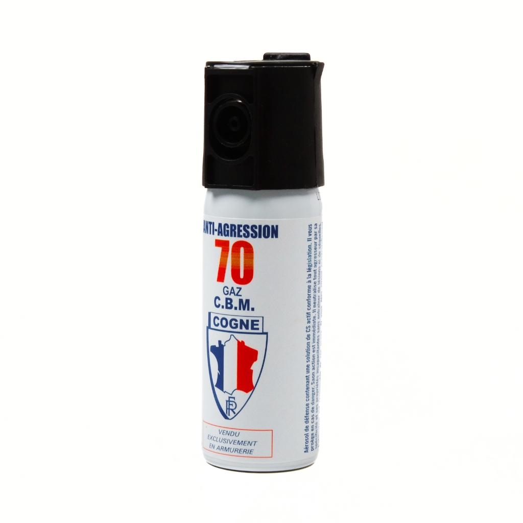 Bombe lacrymogène gaz CS 50 ml - Spray anti-agression