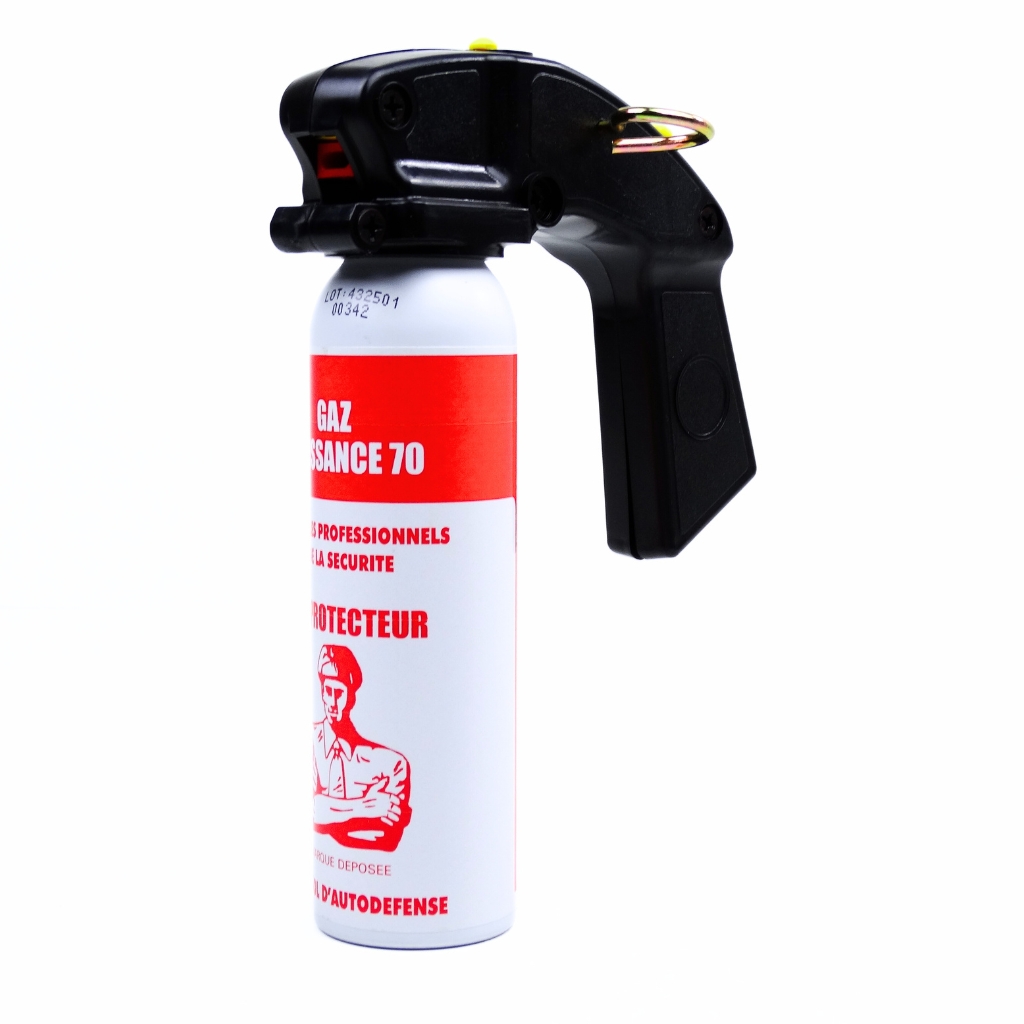 Bombe Lacrymogène Gel poivre & Gaz CS 100% légal | Livraison 48h