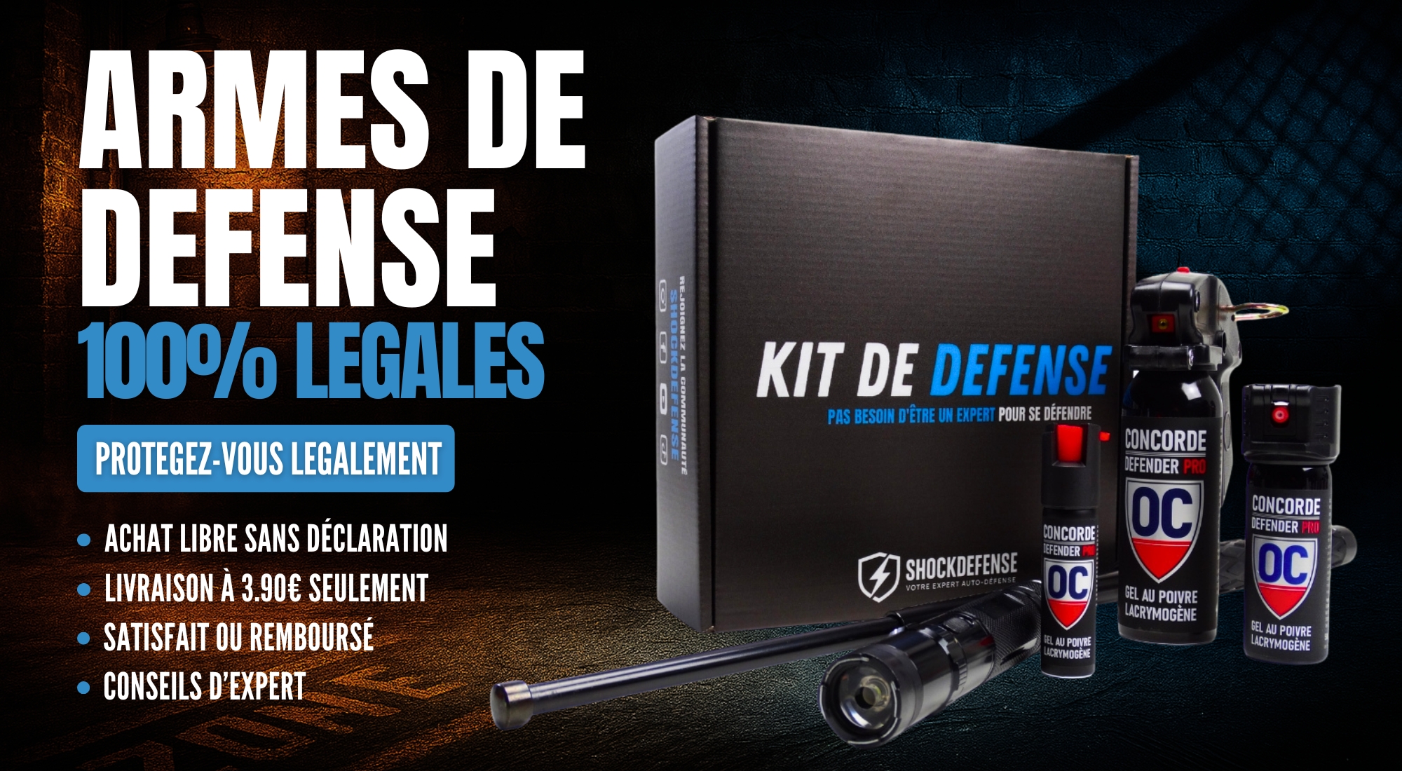 Armes de Défense Légales & Puissantes (Cat D) | ShockDefense